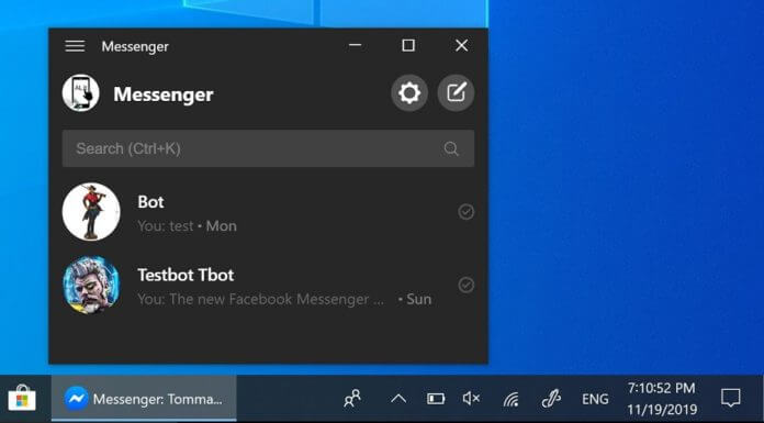 Facebooks nye Messenger app til Windows 10 lækket