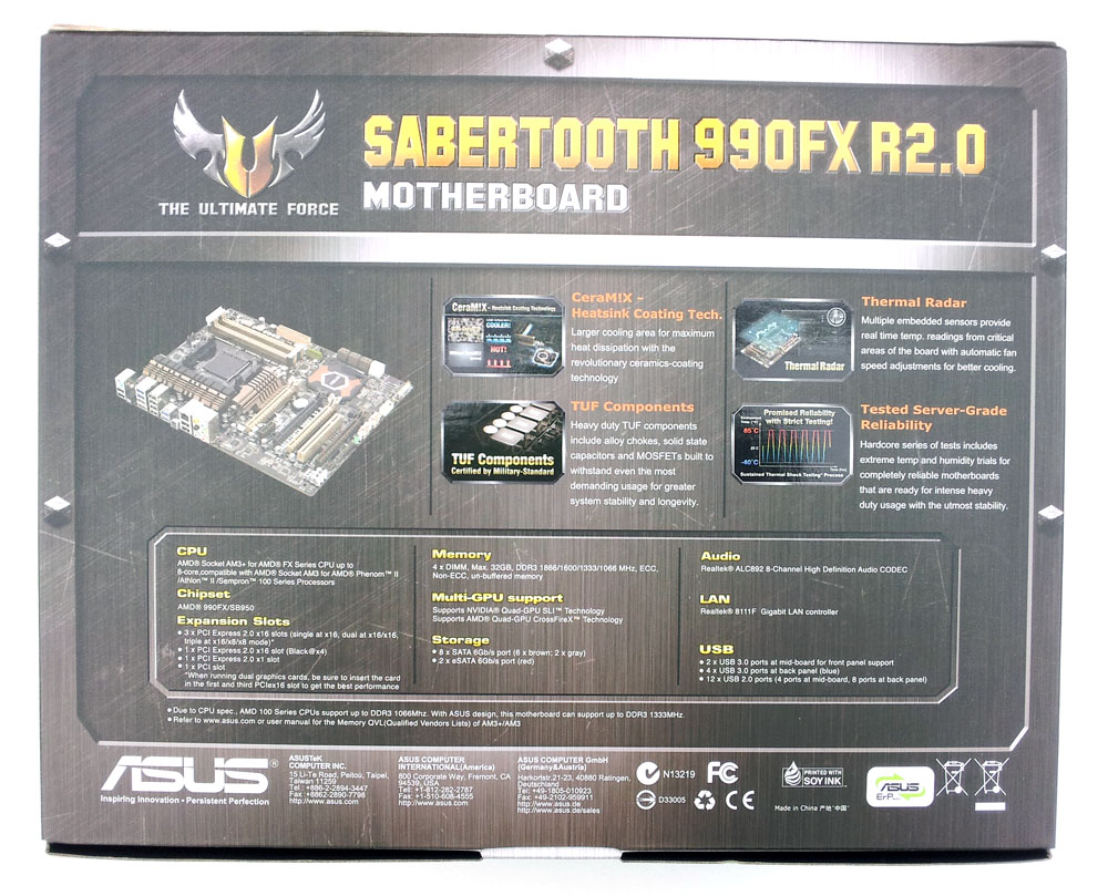 ASUS 990FX Sabertooth R2.0 - En opdateret version af Sabertooth