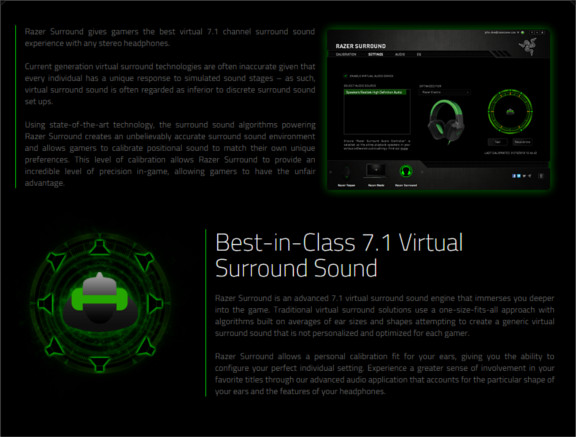 Razer Surround Pro 7.1 Gaming Audio Software