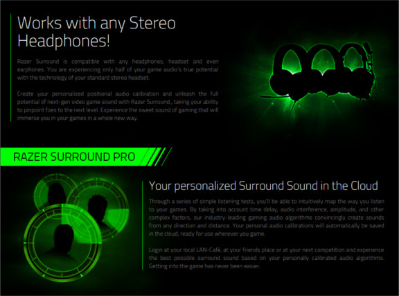 Razer Surround Pro 7.1 Gaming Audio Software