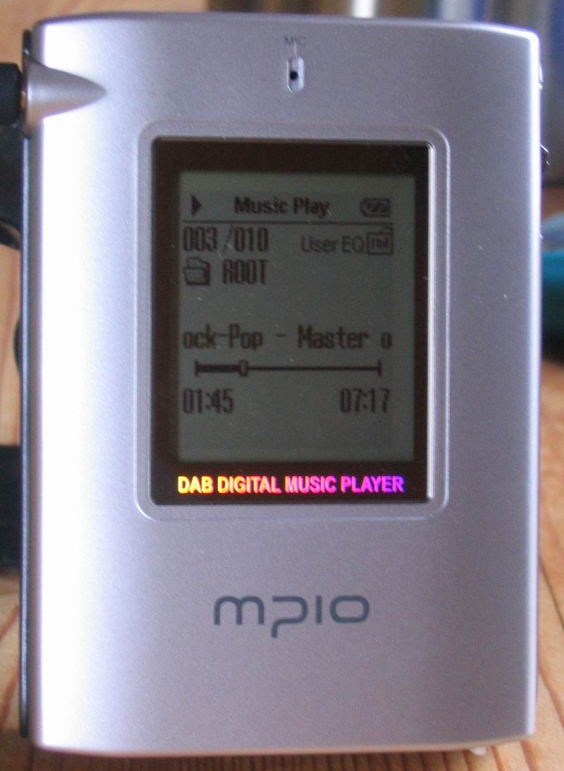 MPIO PD100 mp3 afspiller med FM/DAB radio