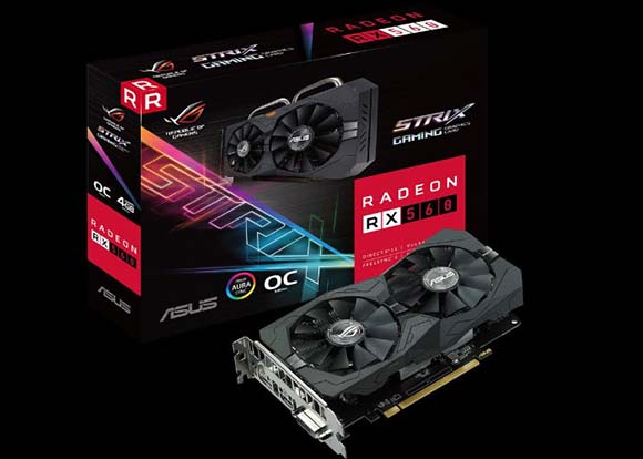 ASUS ROG Strix Radeon RX 560 EVO grafikkort fremvist