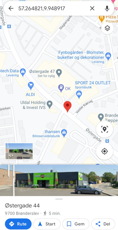 Google Maps Street View med split screen i Android